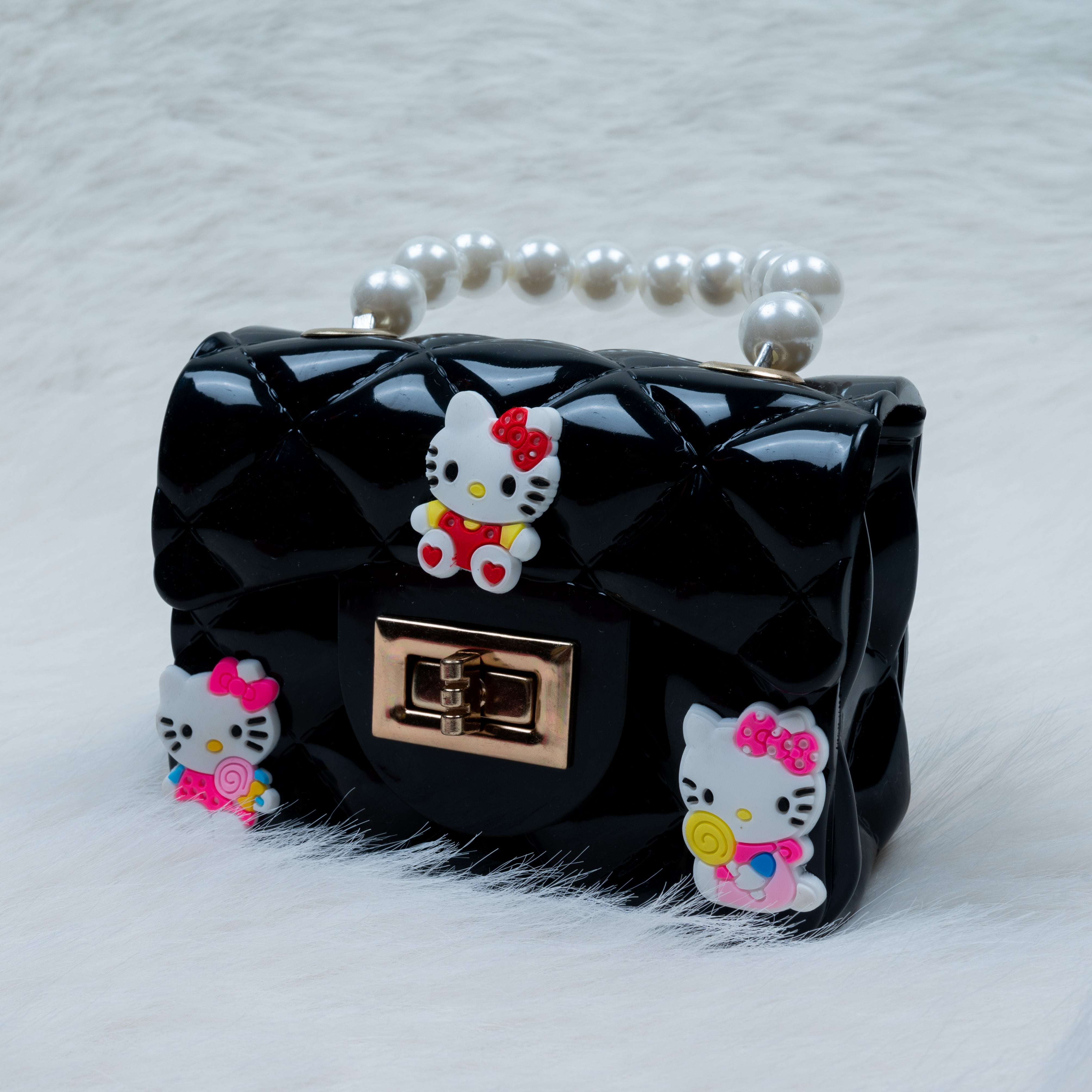Pearl Handle Kids Handbag – Cute Hello Kitty Design – JB Mart